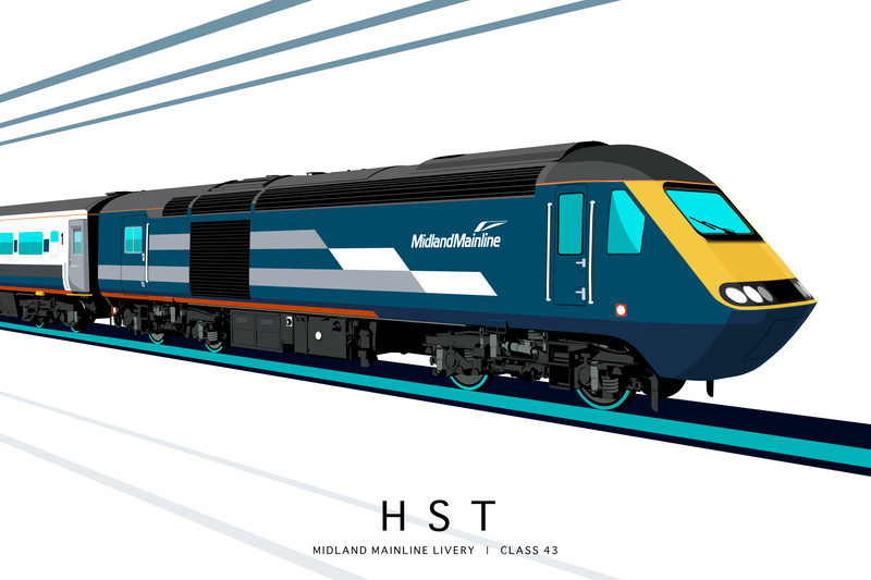 MIDLAND MAINLINE LIVERY (VERSION2) - GRAPHIC ARTWORK MIDLAND MAINLINE LIVERY (VERSION2) - GRAPHIC ARTWORK