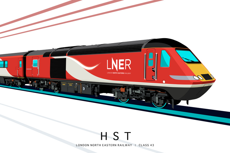 LNER LIVERY HST - LONDON NORTH EASTERN RAILWAY - GRAPHIC ARTWORK