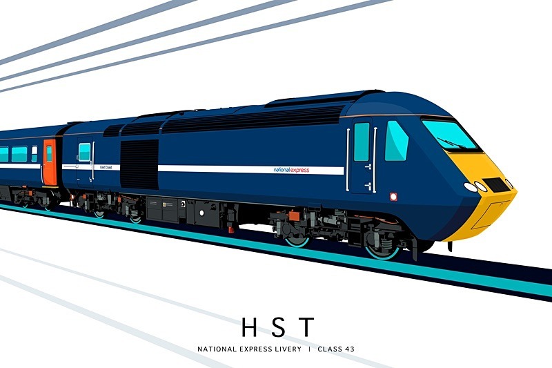 NATIONAL EXPRESS LIVERY POWER CAR (EX-GNER) - GRAPHICS ARTWORK