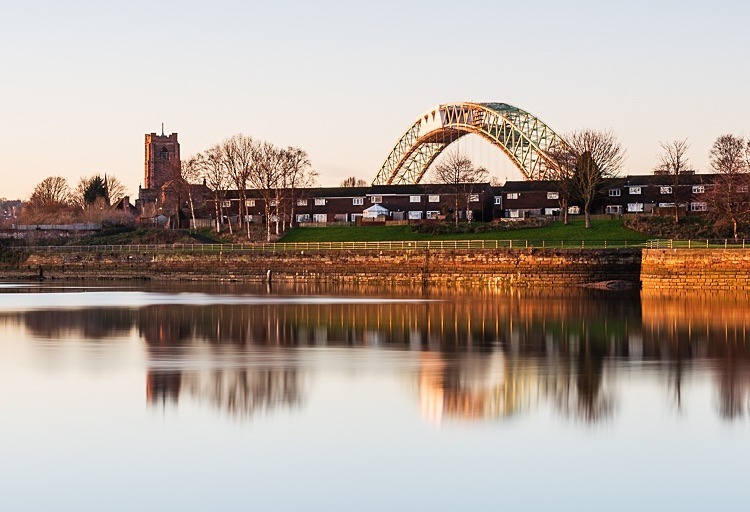 Runcorn Bridge and St Mary's Church, Widnes (1) Runcorn Bridge and St Mary's Church, Widnes (1)