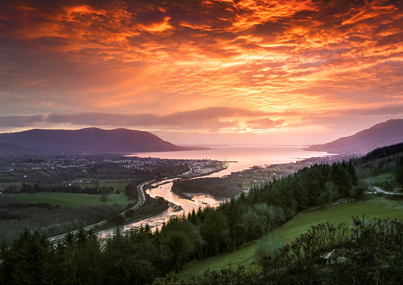 Flagstaff Viewpoint, Newry (Fire Sky!)