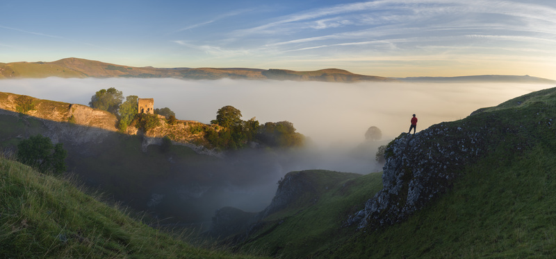 Peveril Castle sunrise